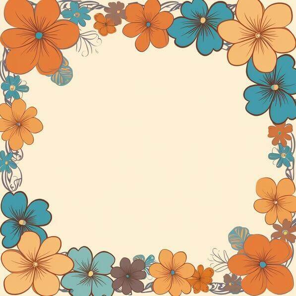 Descarga Marco Floral con Elementos Decorativos sobre Fondo Blanco ...