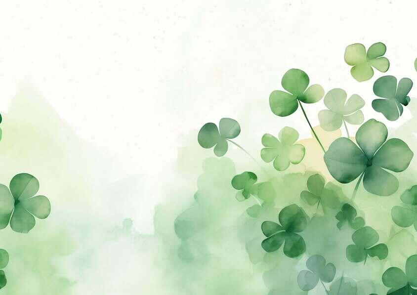 Download Green Shamrocks Watercolor Painting Backgrounds Online ...