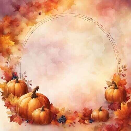 Download Thanksgiving Turkey with Autumn Leaves and Pumpkins ...