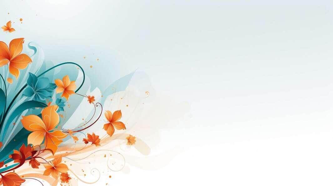 Download Colorful Floral Background with Orange and Blue Flowers ...