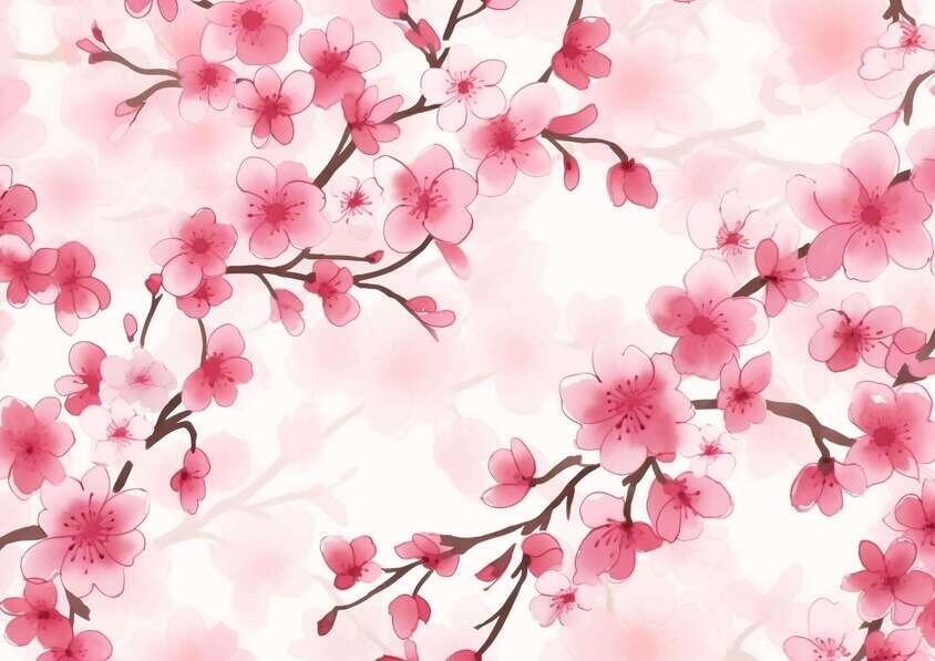 Download Seamless Pink Cherry Blossom Pattern Backgrounds Online ...