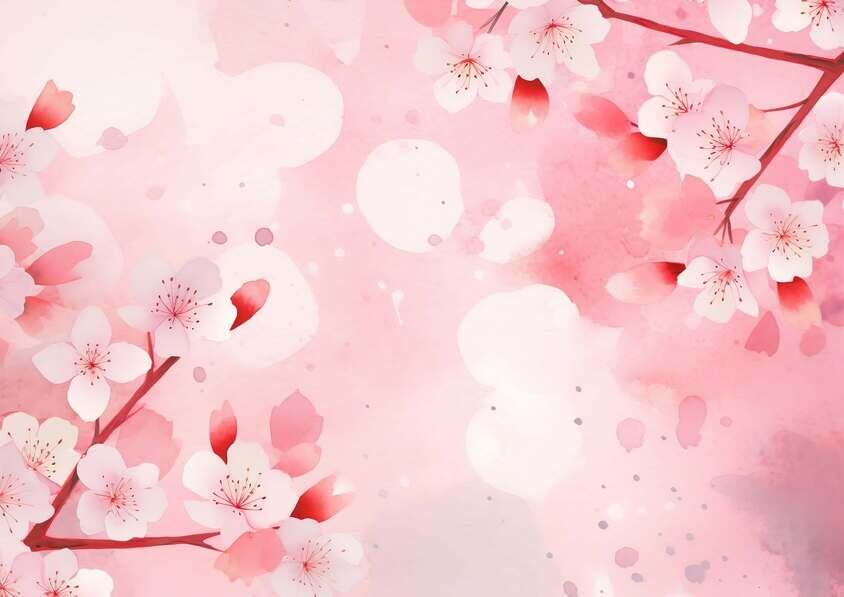 Scarica Sfondo acquerello rosa di fiori di ciliegio Sfondi Online ...