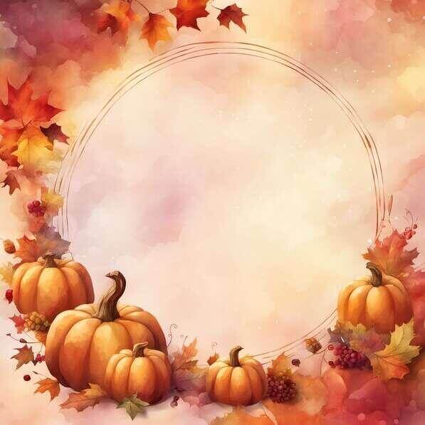 Download Colorful Autumn Background with Pumpkins and Leaves ...