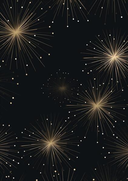 Download Gold Fireworks Seamless Pattern on Black Background ...