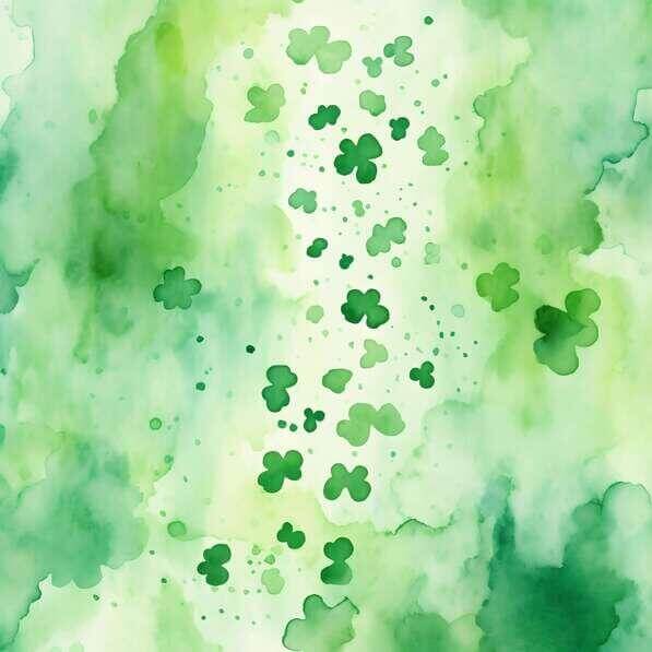 Download St. Patrick's Day Watercolor Background with Shamrocks and ...