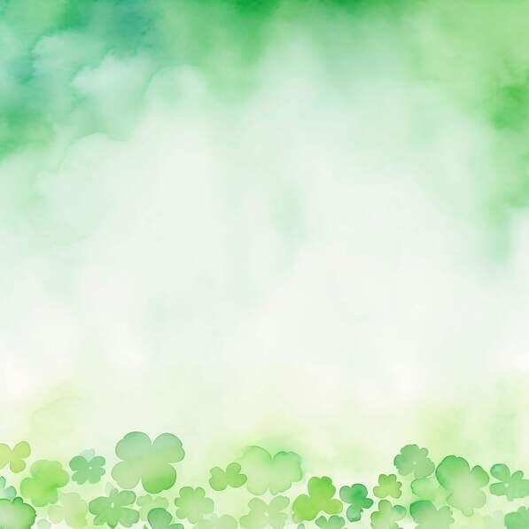 Download St. Patrick's Day Watercolor Background with Shamrock Clovers ...