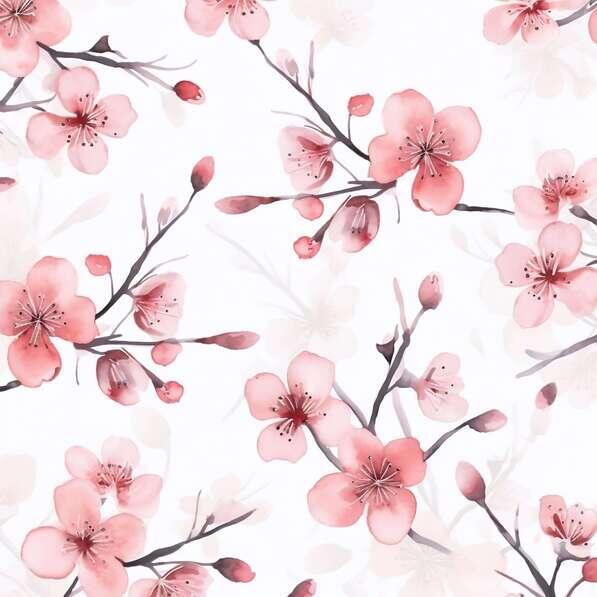 Download Pink Cherry Blossom Seamless Pattern Backgrounds Online ...