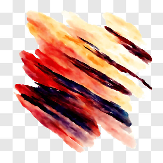 Download Colorful Watercolor Painting with Abstract Shapes PNGs Online ...