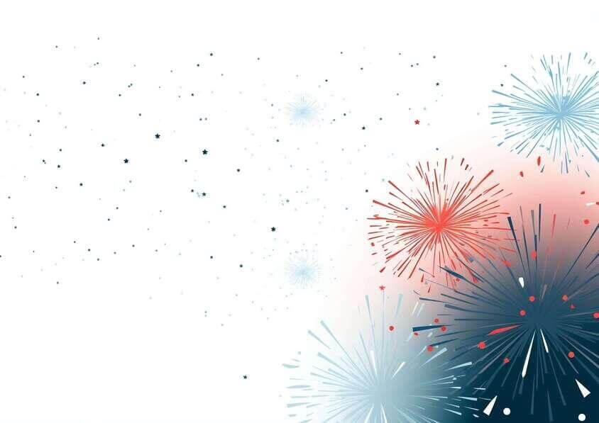 Download Colorful Fireworks on a White Background Backgrounds Online ...