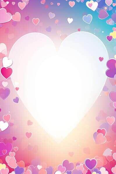 Download Colorful Heart Background with White Heart Center Backgrounds ...