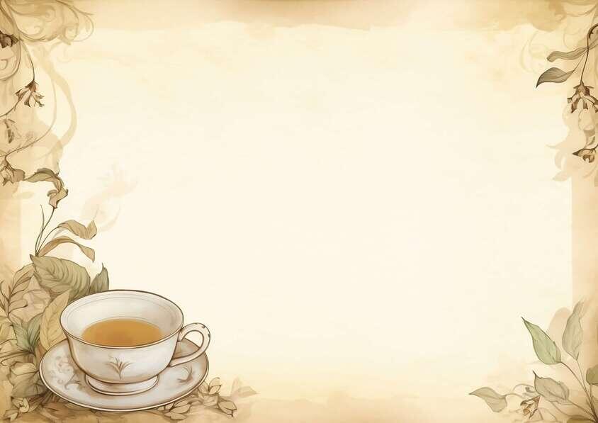 Download Vintage Tea Cup and Saucer with Flowers and Blank Space ...