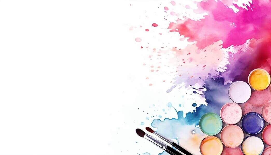 Download Colorful Art Supplies Background with Paints and Brushes ...