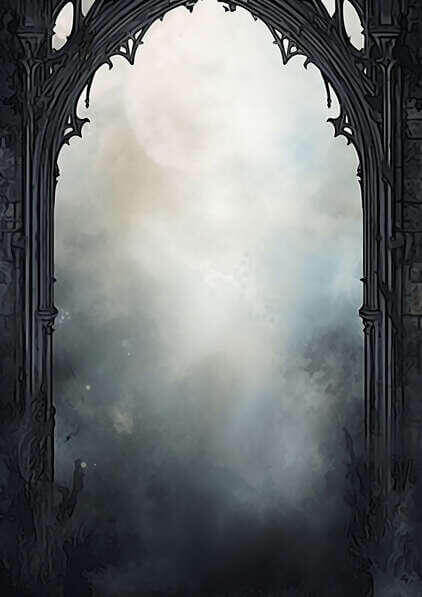 Download Gothic-styled Archway with Cloudy Sky and Dark Clouds ...