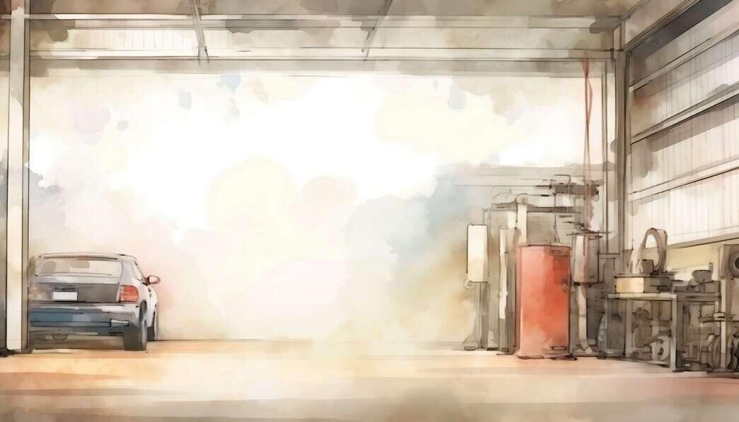 Download Artistic Watercolor Painting of a Car in a Garage Backgrounds ...
