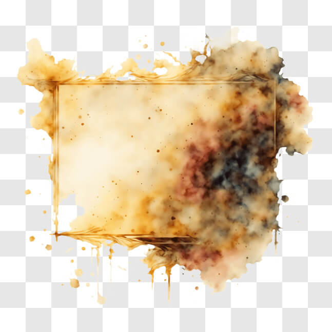 Download Brown and Yellow Paint Splatter Frame for Text or Images PNGs ...