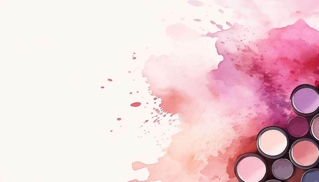 Download Abstract Watercolor Background with Makeup Products ...