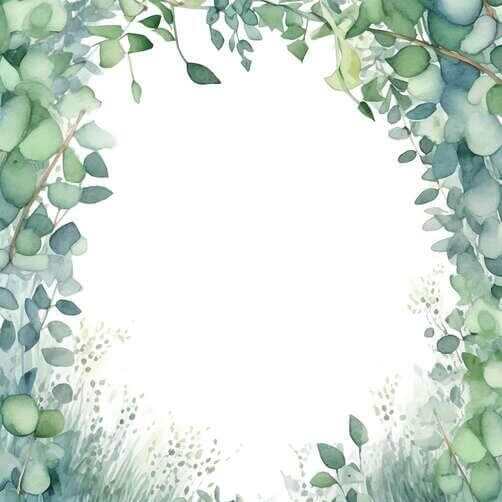 Download Watercolor Eucalyptus Leaves Frame Backgrounds Online ...