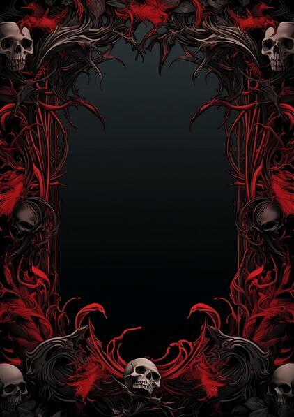 Download Gothic Background with Skulls, Roses, and Vines Backgrounds ...