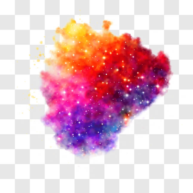 Download Colorful Watercolor Splash with Stars - Abstract Design ...