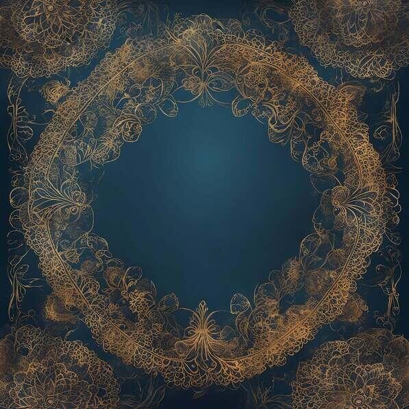 Download Intricate Gold Lace Design on Blue Background Backgrounds ...