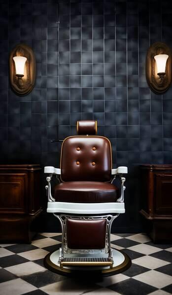 Download Vintage Barber Shop Interior with Antique Barber Chair ...