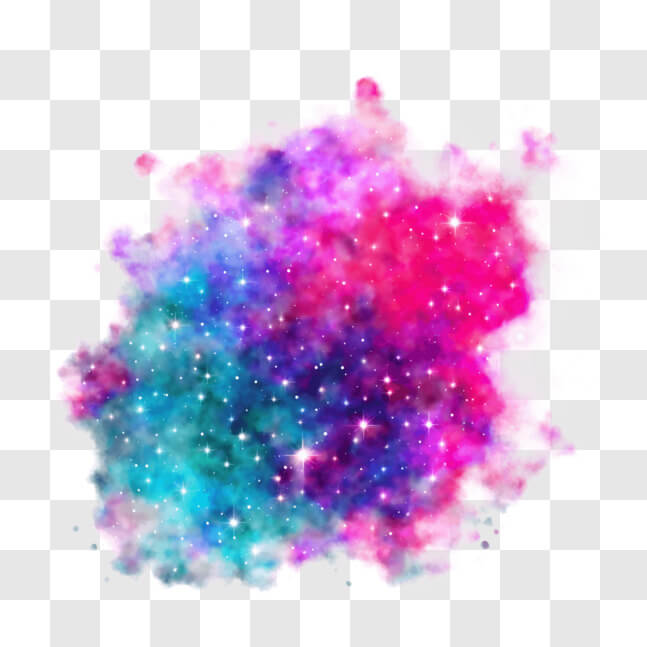 Download Purple, Pink, and Blue Watercolor Splatter with Stars ...