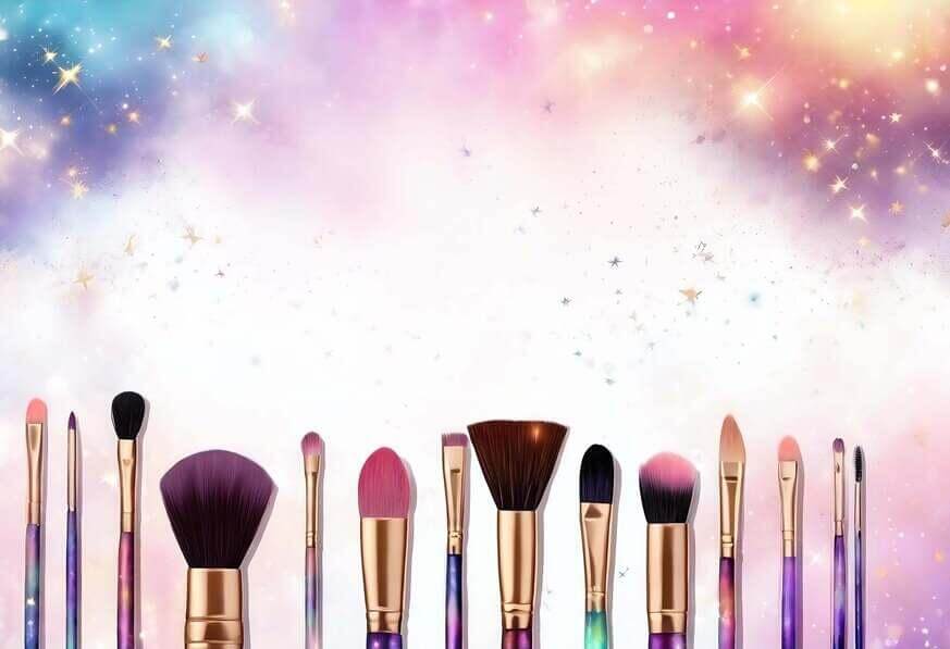 Download Colorful Makeup Brushes on Starry Background Backgrounds ...