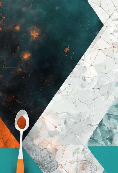 Télécharger Affiche de recette colorée avec cuillère et formes ...