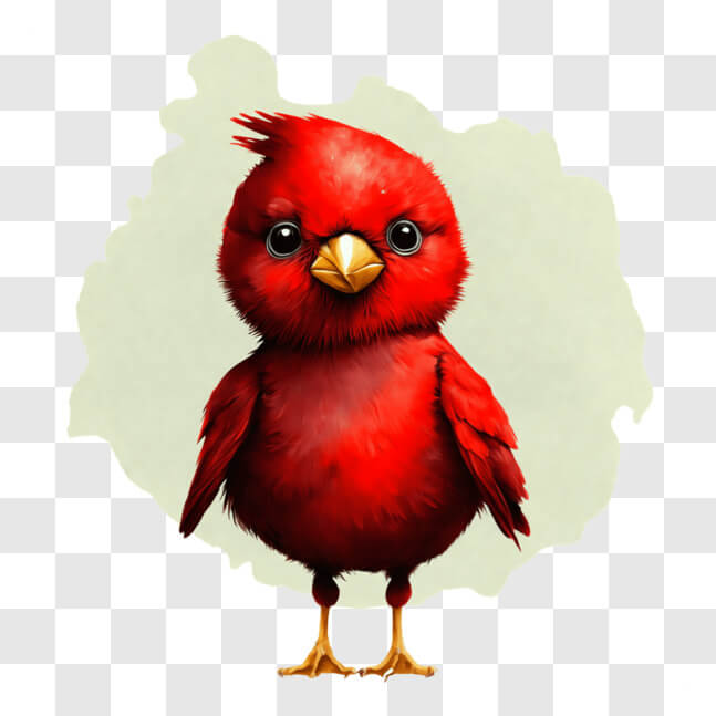 Download Red Cardinal Bird Standing in an Empty Circle PNGs Online ...