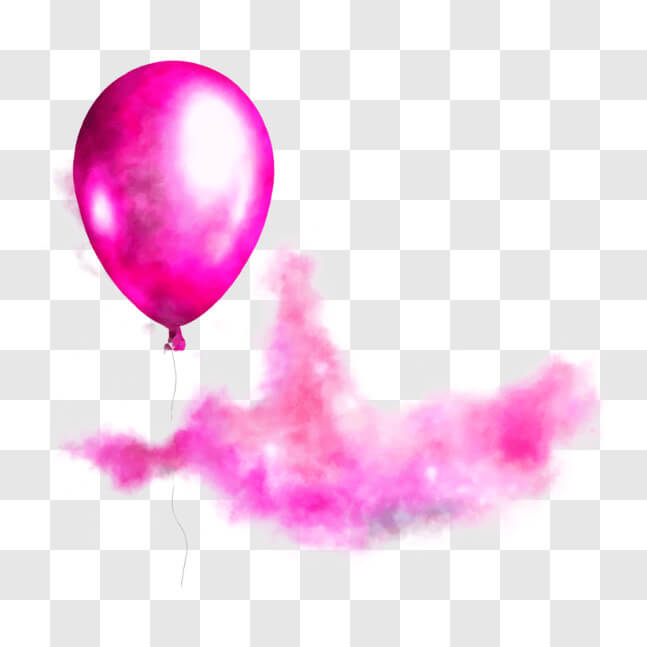 Download Pink Balloon with Paint Splashes for Celebrations PNGs Online ...