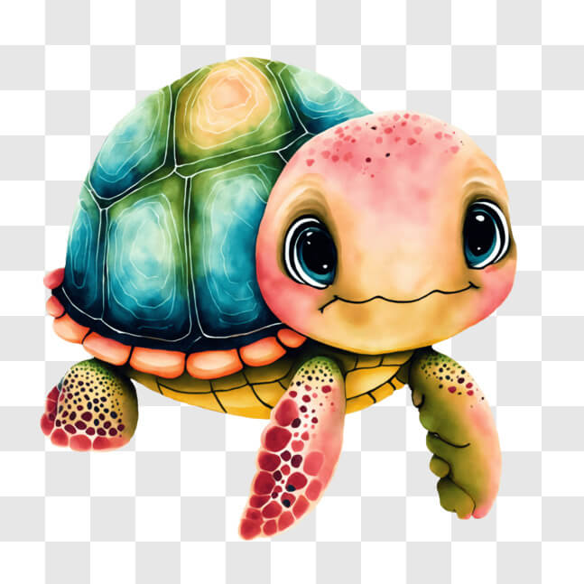 Download Colorful Turtle Art Piece PNGs Online - Creative Fabrica