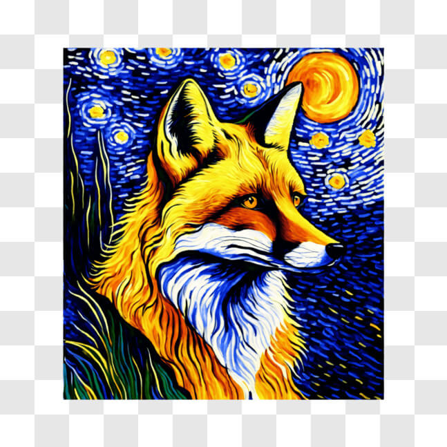 Download Fox in the Night Sky - Vincent van Gogh PNGs Online - Creative ...