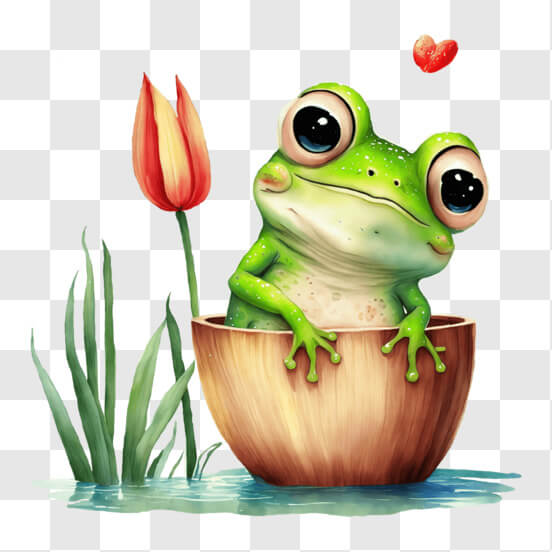 Download Adorable Green Frog for Advertisement or Promotional Material ...