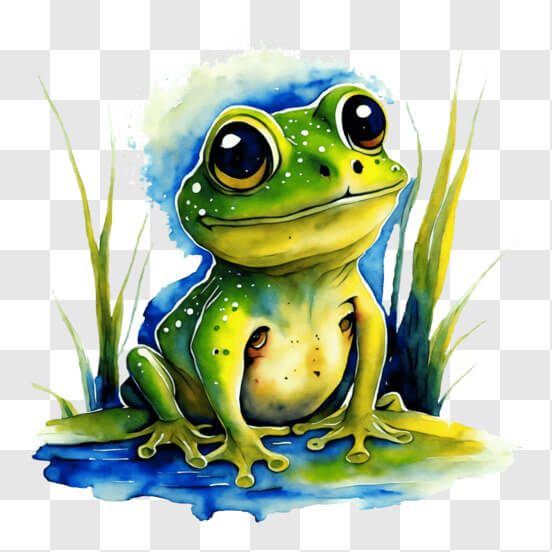 Download Adorable Green Frog for Advertisement or Promotional Material ...