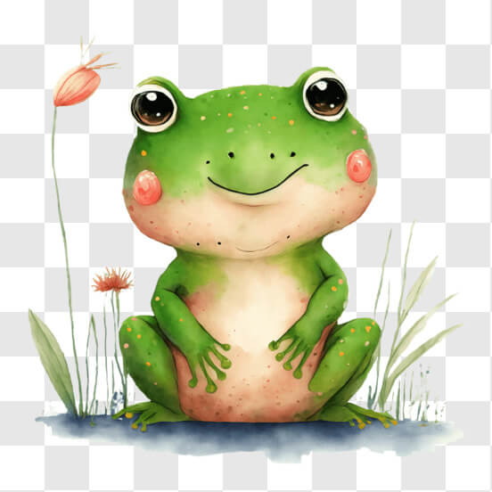 Download Adorable Green Frog for Advertisement or Promotional Material ...