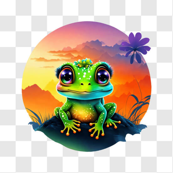 Download Adorable Green Frog for Advertisement or Promotional Material ...