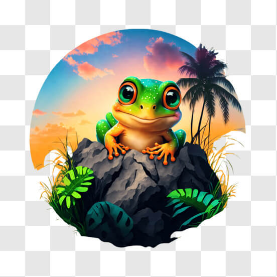 Download Adorable Green Frog for Advertisement or Promotional Material ...