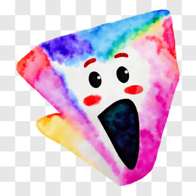 Download Colorful Triangle Artwork with Smiling Face PNGs Online ...