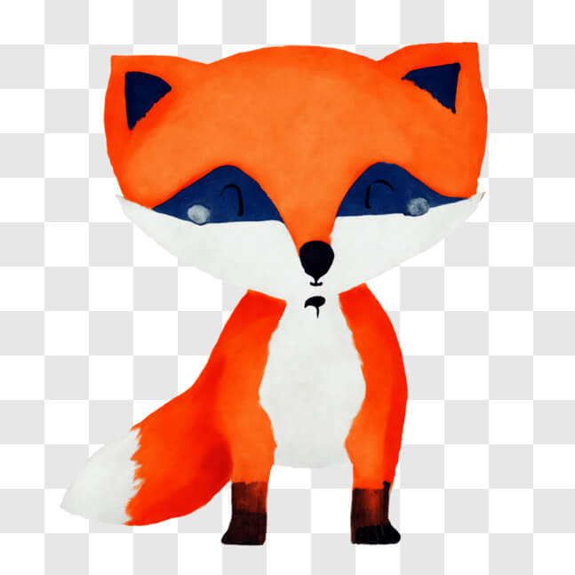Download Small Orange Fox with Blue Eyes and White Spots PNGs Online ...