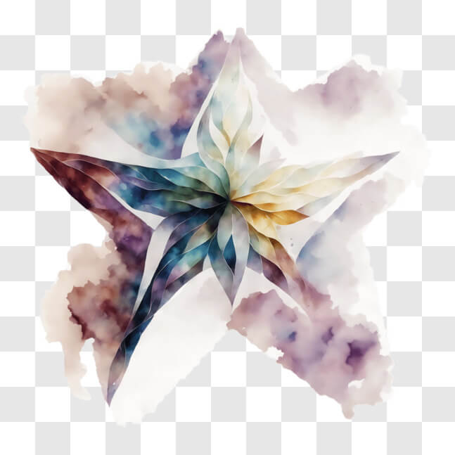 Download Abstract Star Watercolor Painting PNGs Online - Creative Fabrica