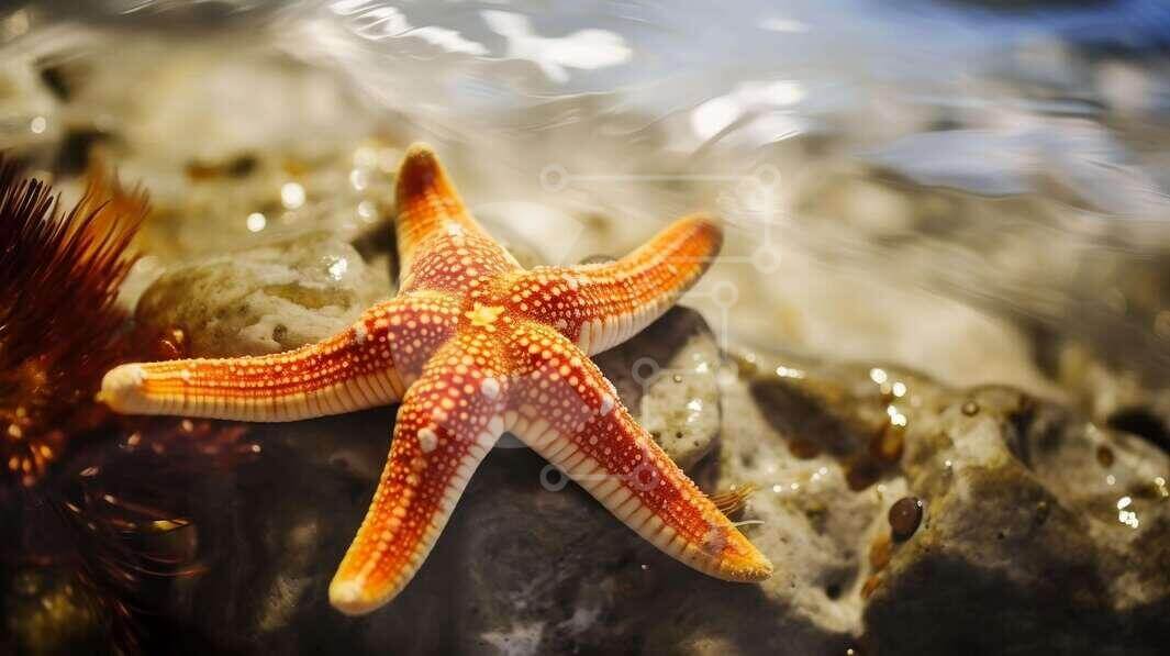 Beautiful Starfish in Natural Habitat stock photo | Creative Fabrica