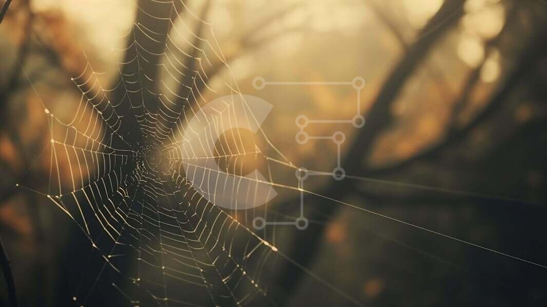 Spider Web in Forest, Natural Habitat stock photo | Creative Fabrica