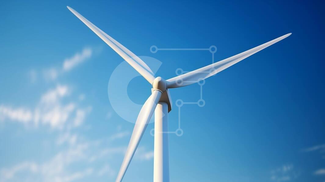 White Wind Turbine for Renewable Energy Generation stock photo ...