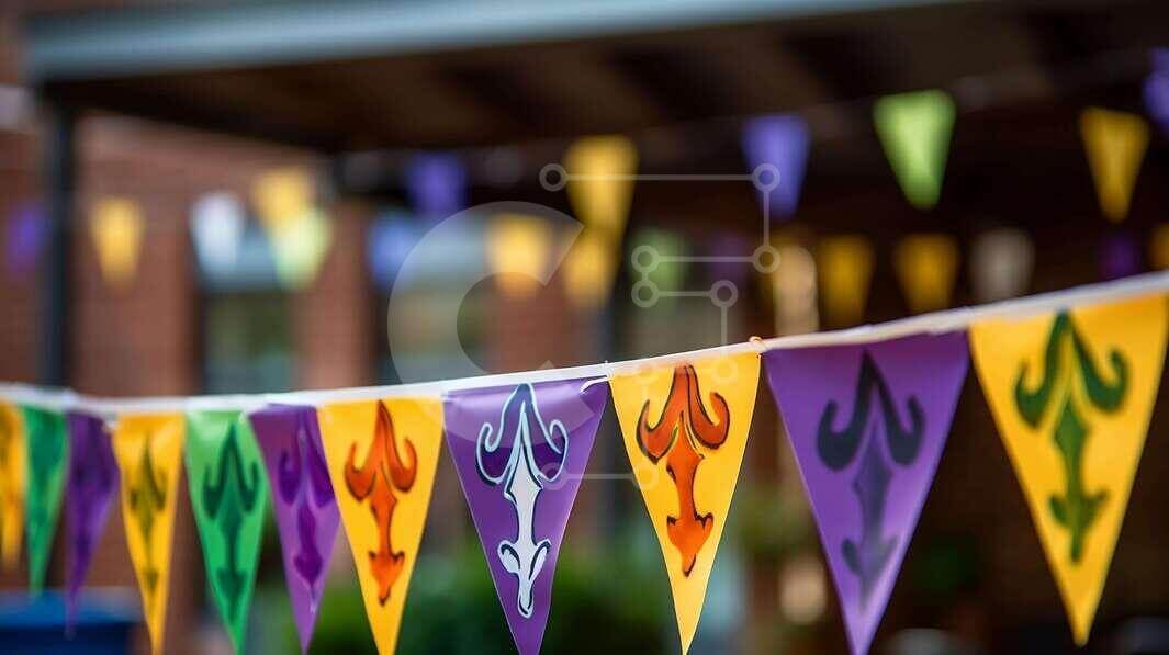 Eye-catching Display of Colorful Bunting Flags stock photo | Creative ...