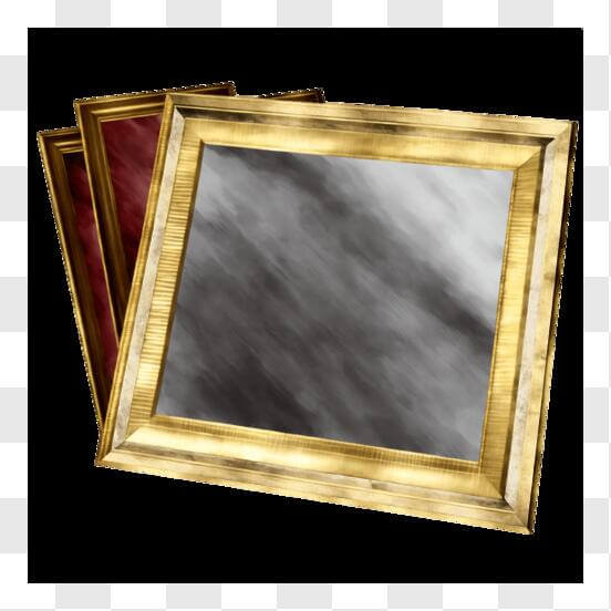 Download Open Gold Picture Frames for Displaying Artwork or Photos PNG ...