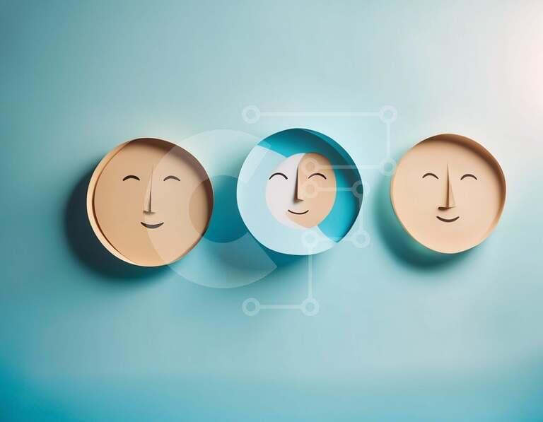 Unique and Creative Paper Plate Display stock photo | Creative Fabrica