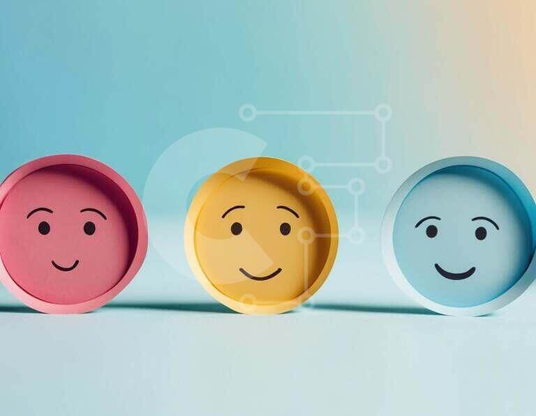 Colorful Paper Smiley Faces stock photo | Creative Fabrica