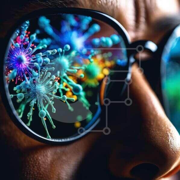 Colorful Fireworks Reflected in Sunglasses stock photo | Creative Fabrica