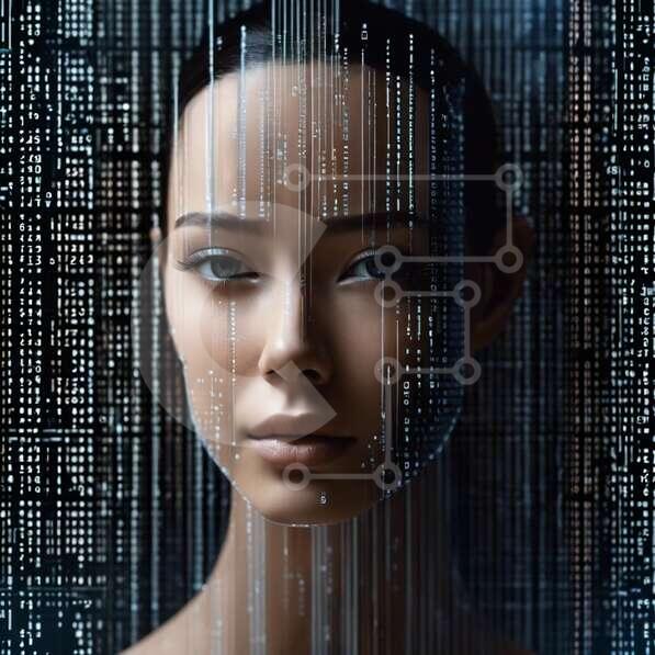 Digital Face Mannequin - The Future of AI, Robotics, and VR stock photo ...