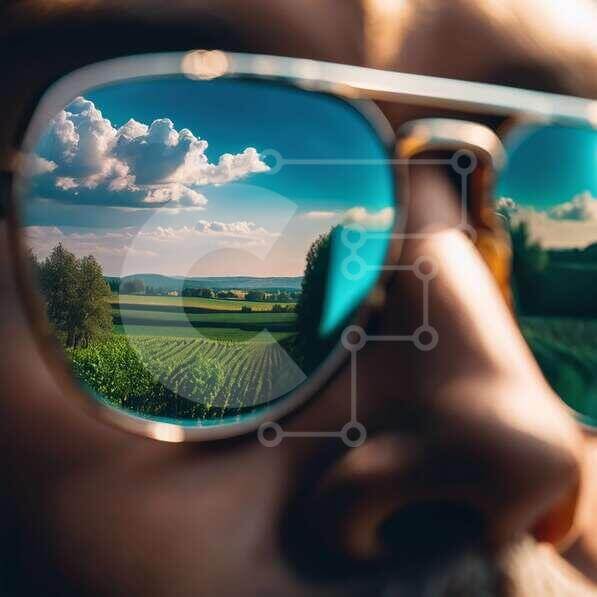 Man with Sunglasses looking into the Distance stock photo | Creative ...